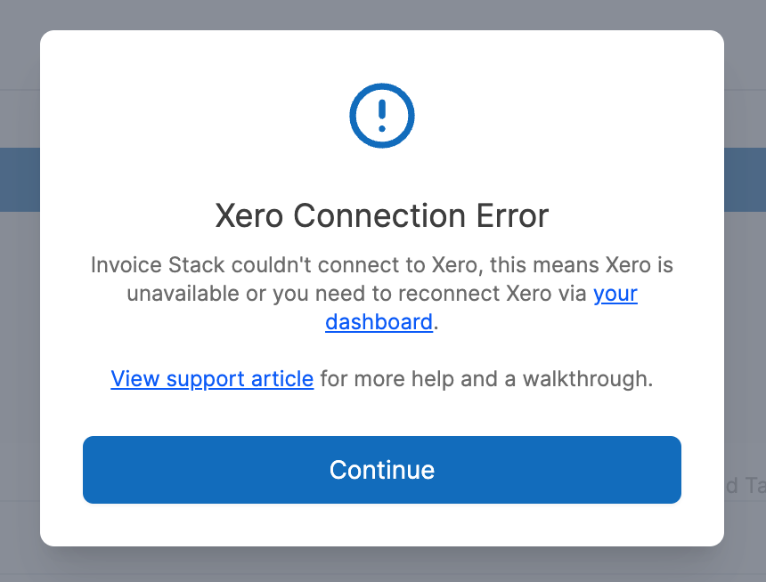 How to reconnect your Xero account to Invoice Stack | Invoice Stack